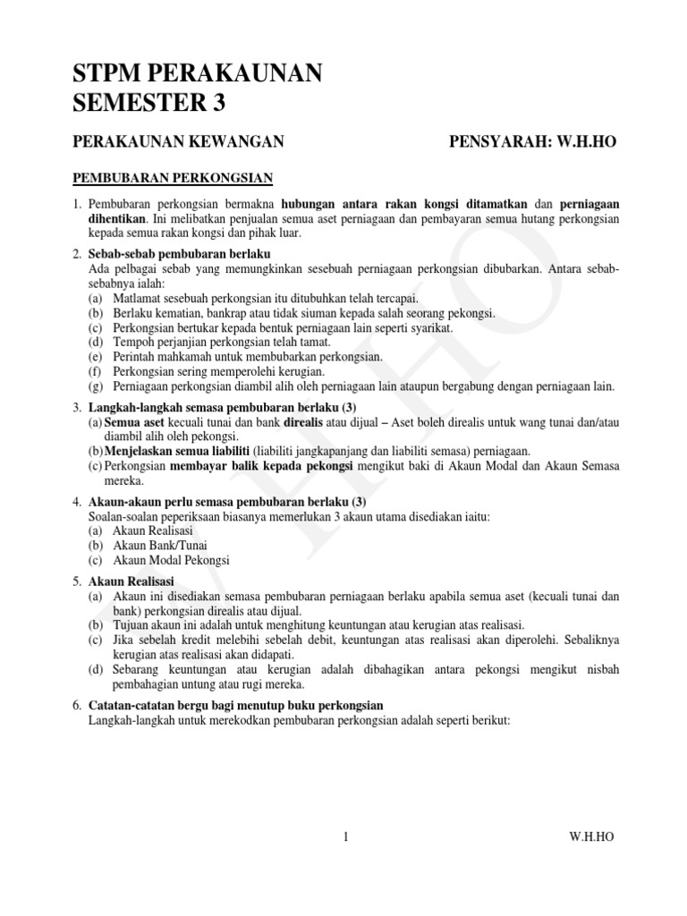 Perkongsian - Pembubaran | PDF