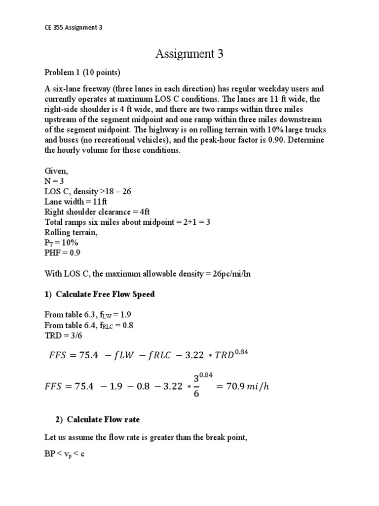 Assignment 3 Solution PDF | PDF | Traffic | Transport