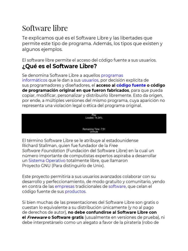 Software Libre | PDF | Software libre | Distribución de Linux