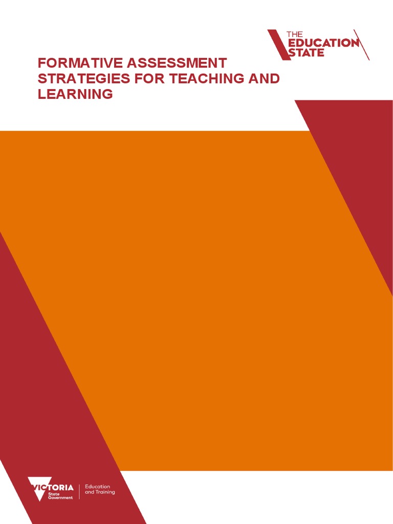 Formative Assessment Strategies For Teaching and Learning | PDF ...