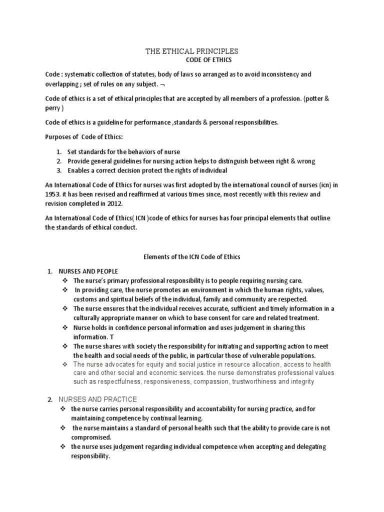 Ethical Principles in Nursing Practice | PDF | Informed Consent | Patient