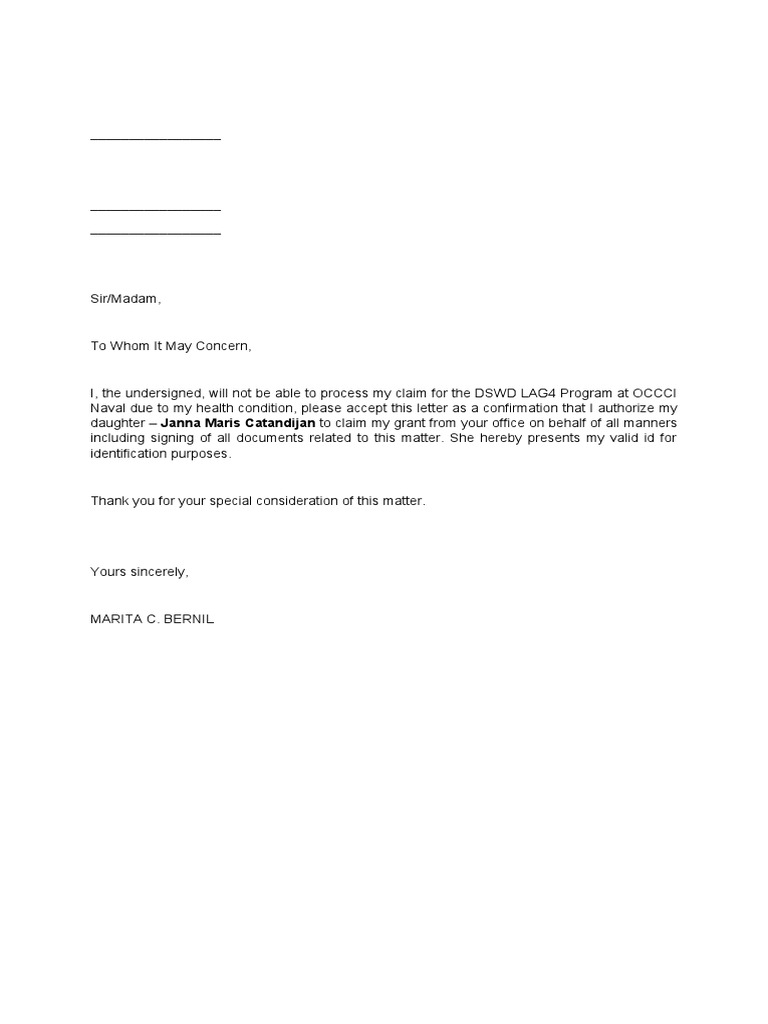 Authorization Letter | PDF