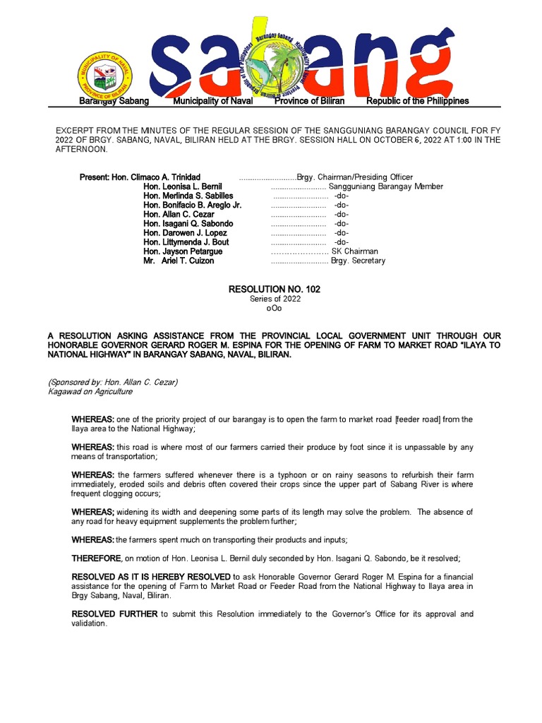 Resolution Farm To Market | PDF