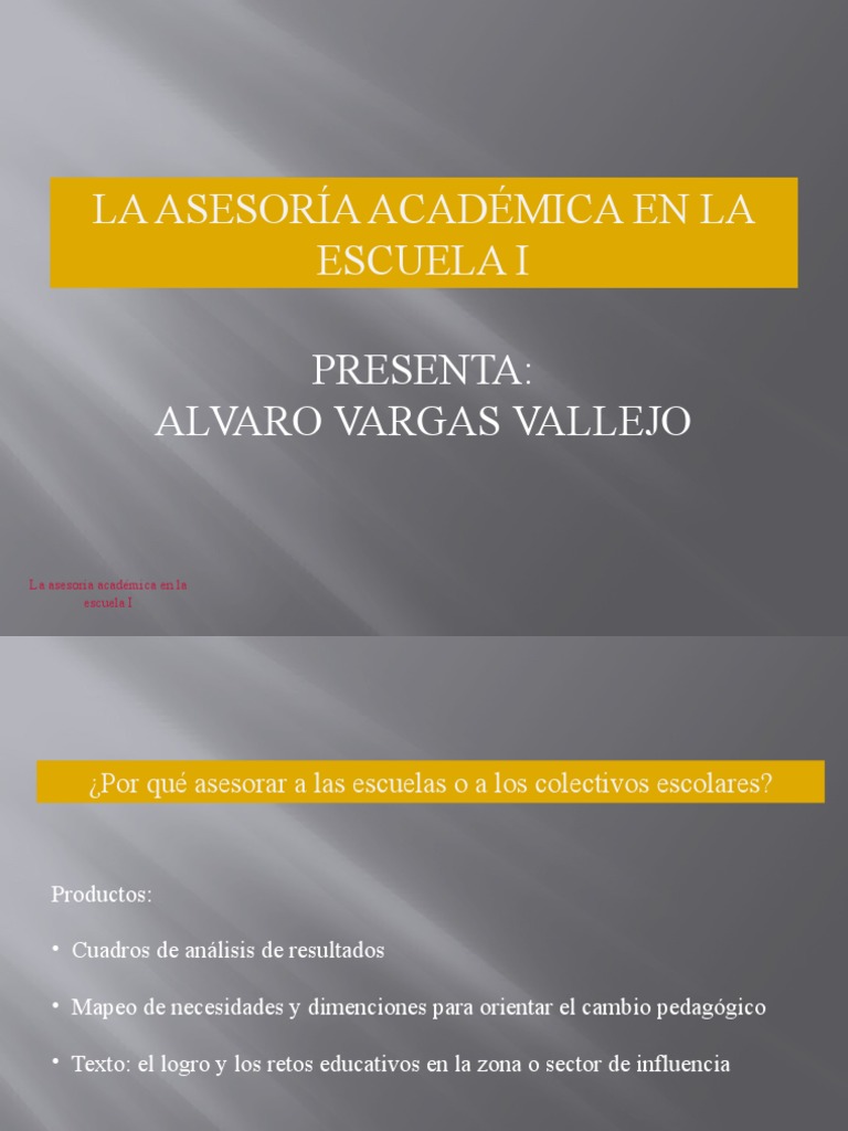 Asesoria - Alvaro Vargas Vallejo | PDF | Aprendizaje | Evaluación