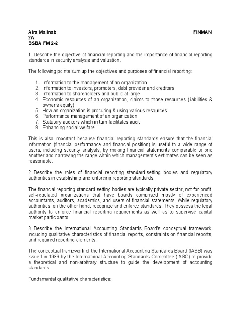 DLOs FINANCIAL REPORTING STANDARDS | PDF | Financial Statement ...