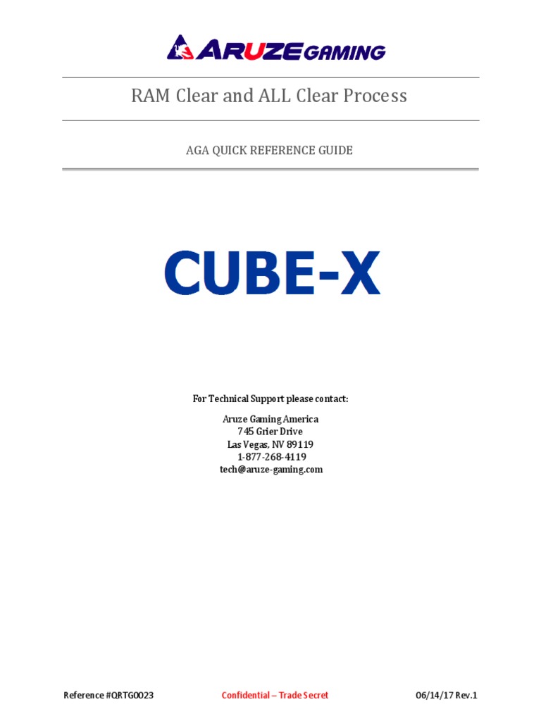 QRTG0023 - Cube X RAM Clear Procedrue | PDF | Random Access Memory ...