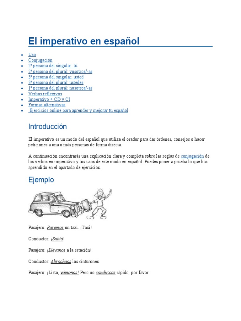 El Imperativo en Español 2 | PDF | Plural | Verbo