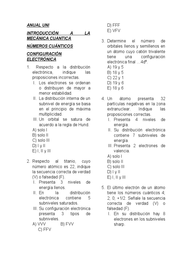 Introducción a la Mecánica Cuántica | PDF | Orbital atómico | Mecánica ...