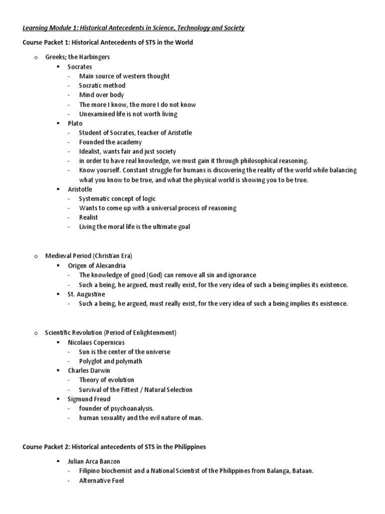 STS Reviewer For Midterms | PDF | Science | Reason