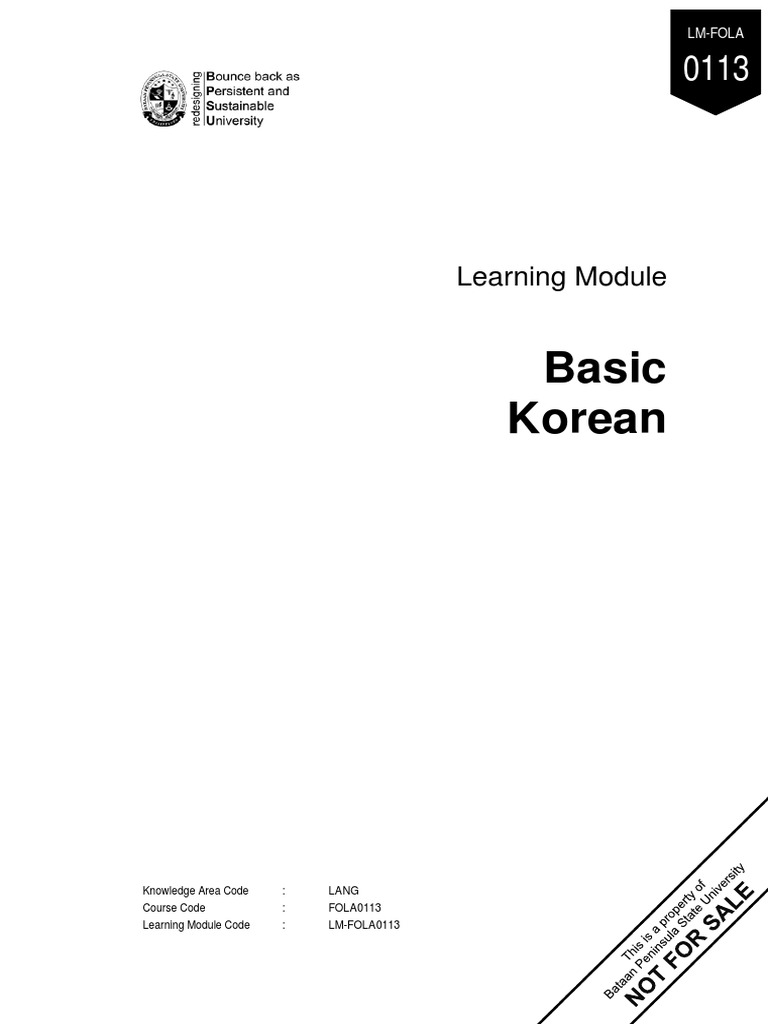 Course Packet 1 | PDF | Korea | Korean Language