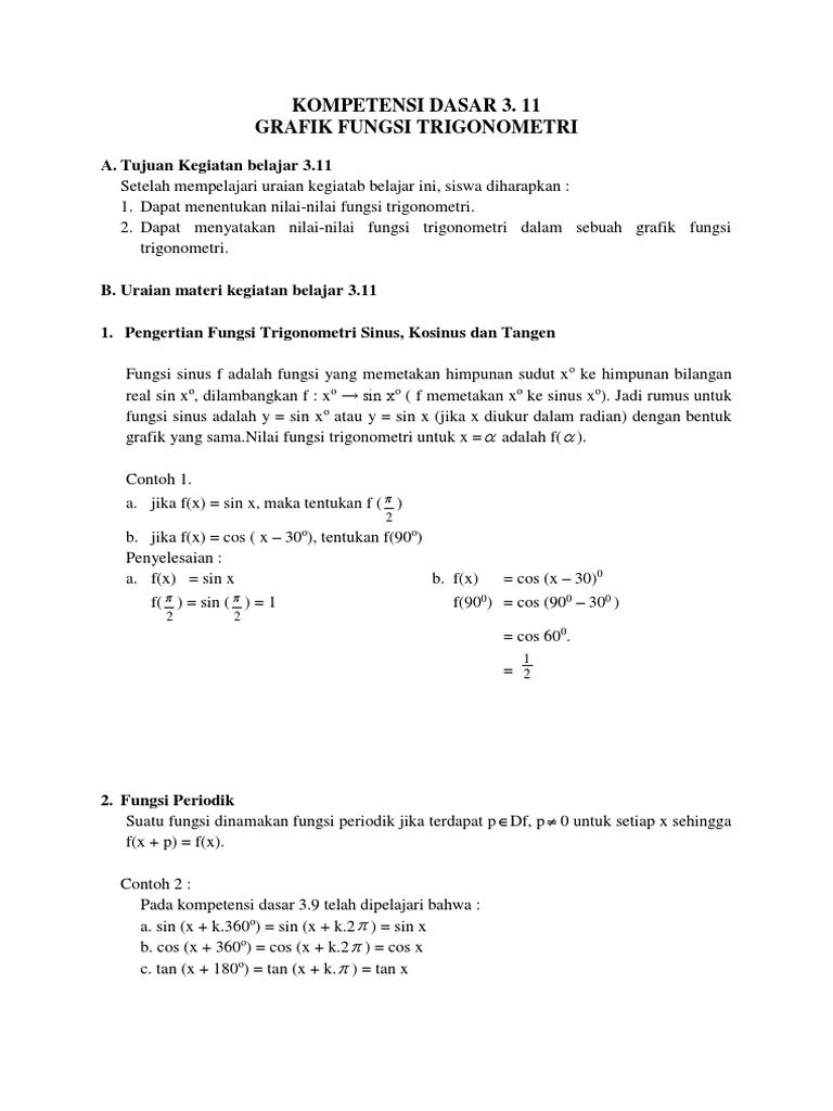 Fungsi Trigonometri | PDF