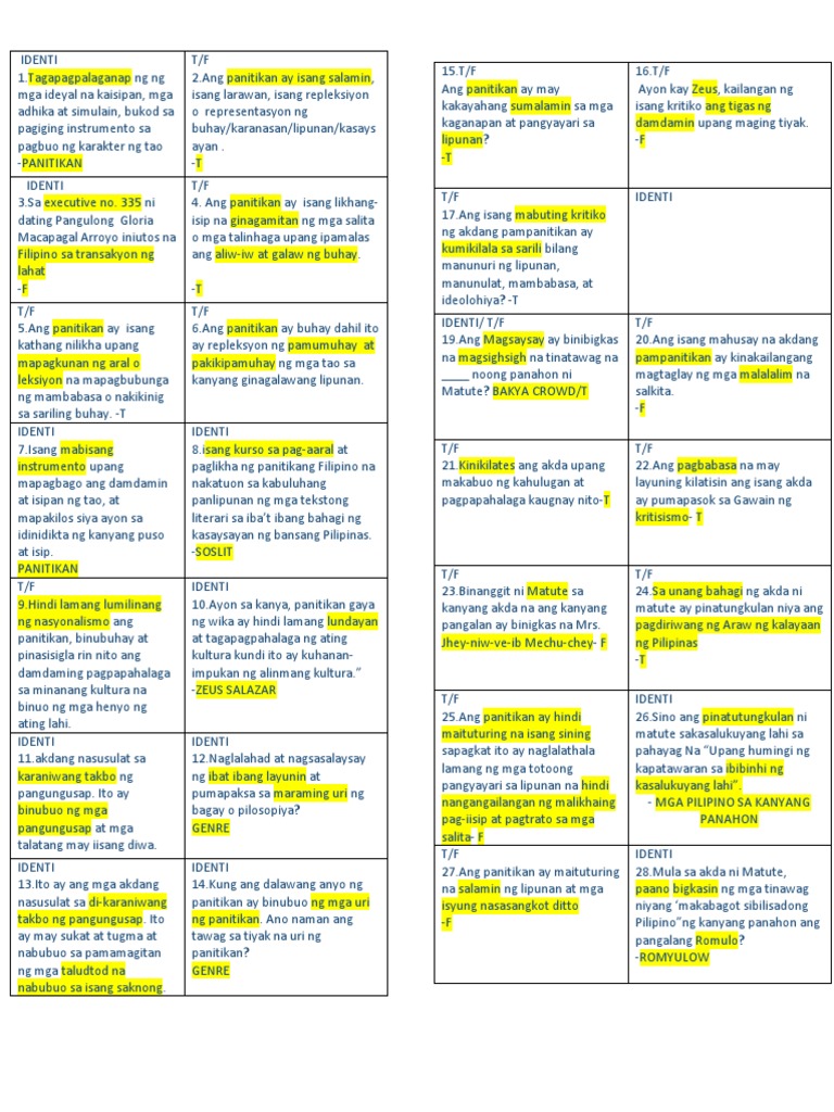 Final Reviewer in Fil | PDF