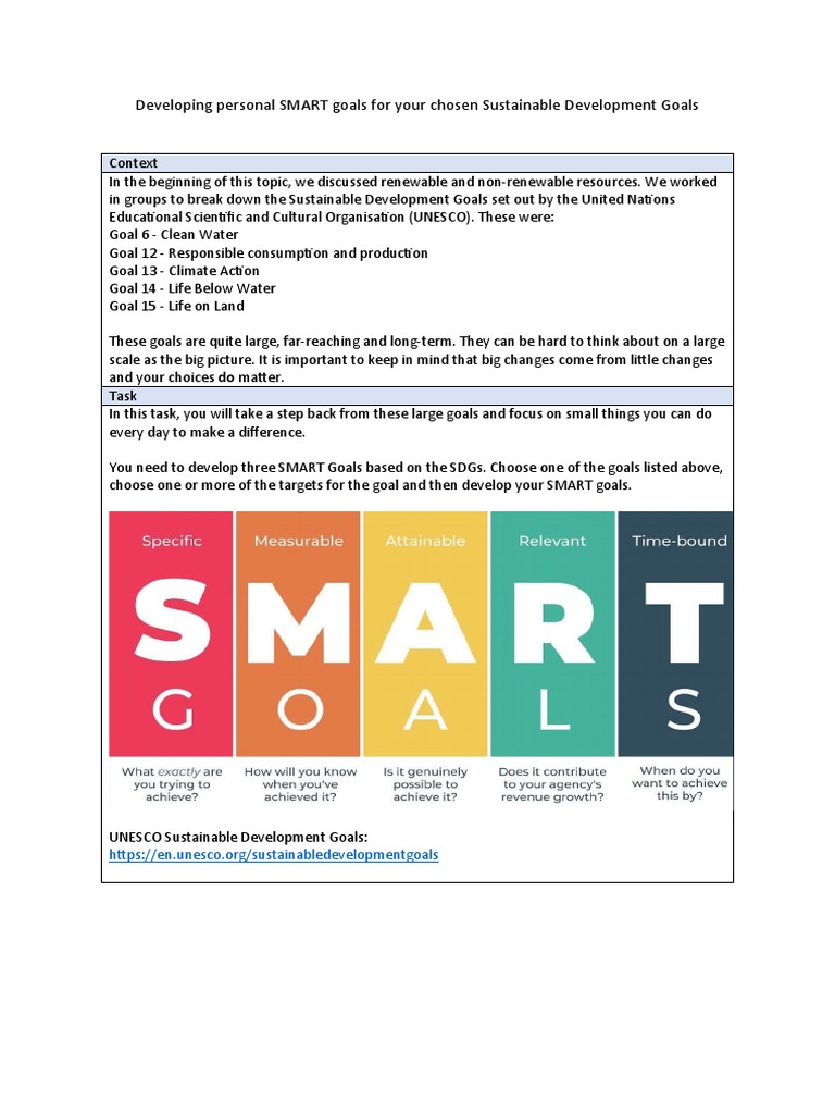 Smart Goals | Download Free PDF | Climate Change Mitigation ...