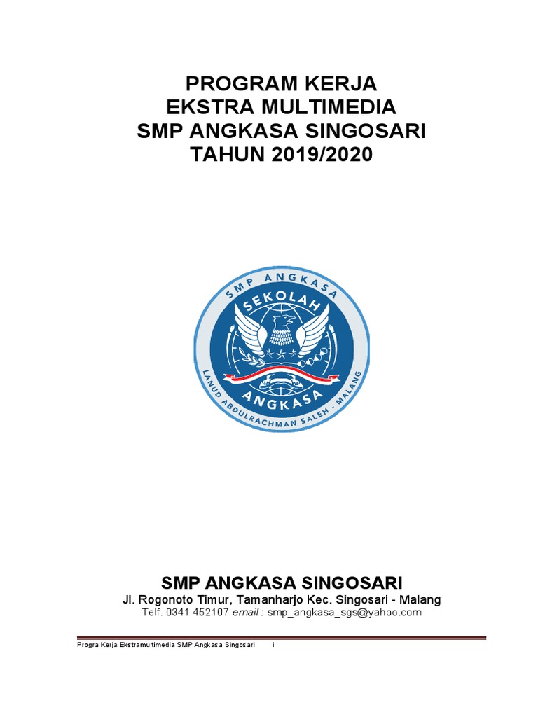 Contoh PROGRAM KERJA EKSTRA MULTIMEDIA | PDF | Karier & Perkembangan | Seni