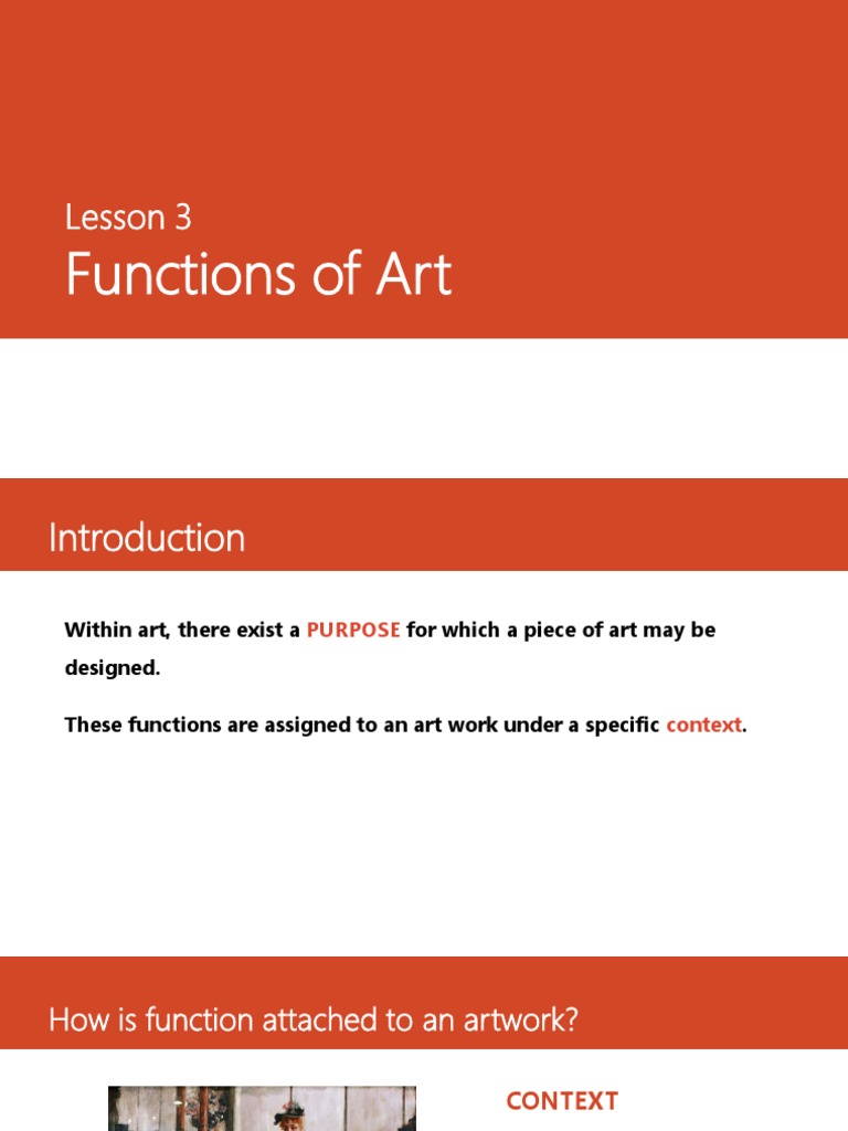 The Three Categories of Functions of Art: Physical, Social, and ...