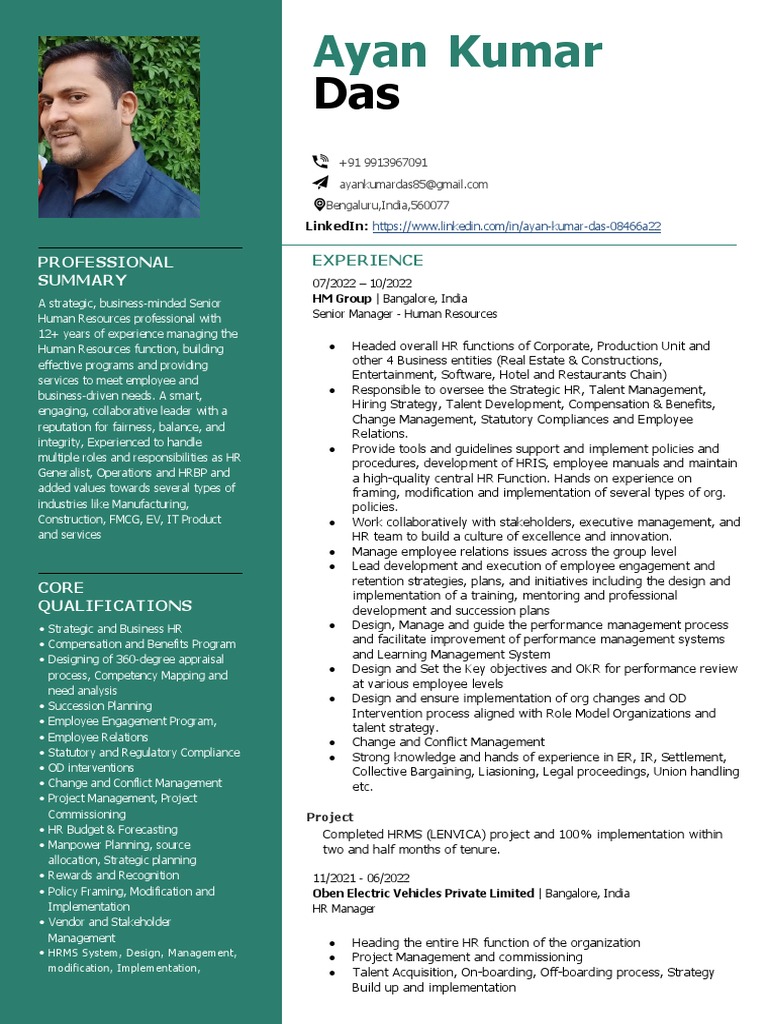 Ayan Kumar's Resume | PDF | Human Resource Management | Human Resources