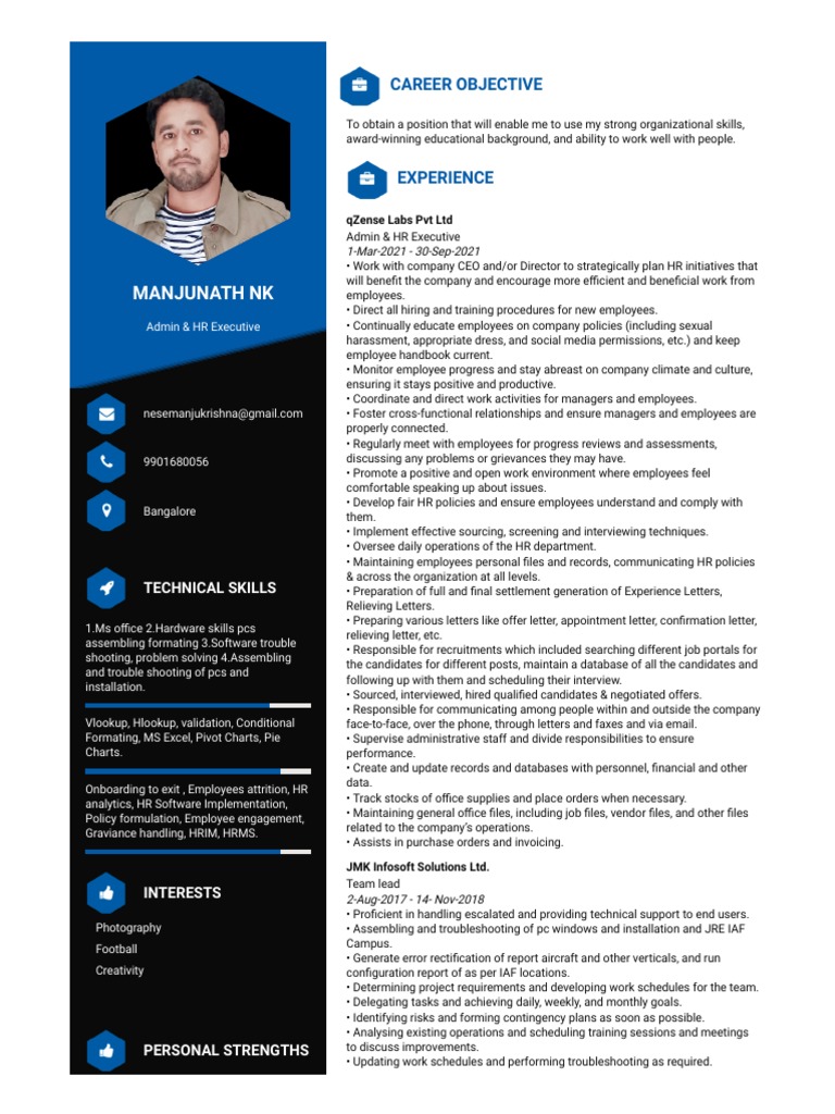 Manjunath's Resume | PDF | Recruitment | Regulatory Compliance