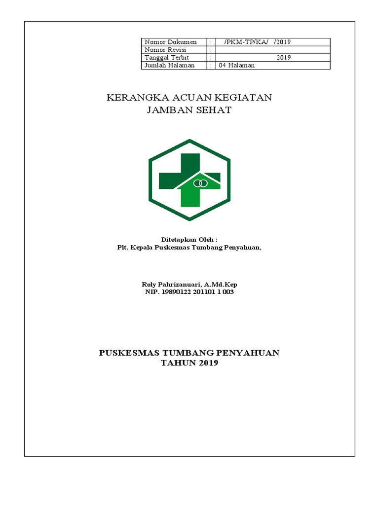 Kerangka Acuan Jamban Sehat 2019 | PDF | Sains & Matematika