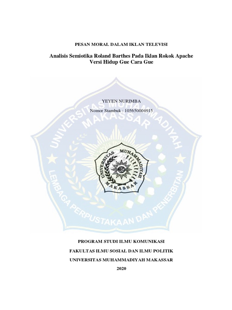 Analisis Iklan Rokok Apache 2020 | PDF