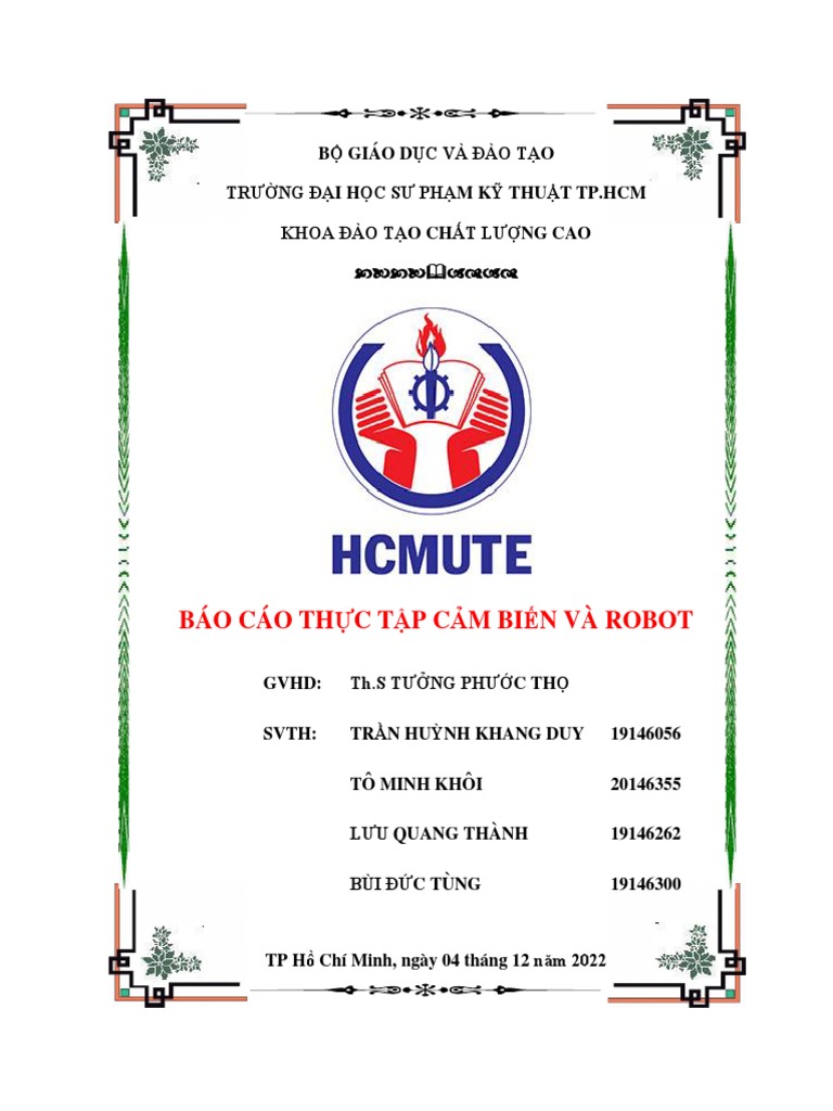 Báo Cáo TT Robot Final v1 | PDF