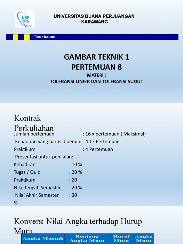 Mt2 - p8p9 Toleransi Linier Dan Toleransi Sudut | PDF