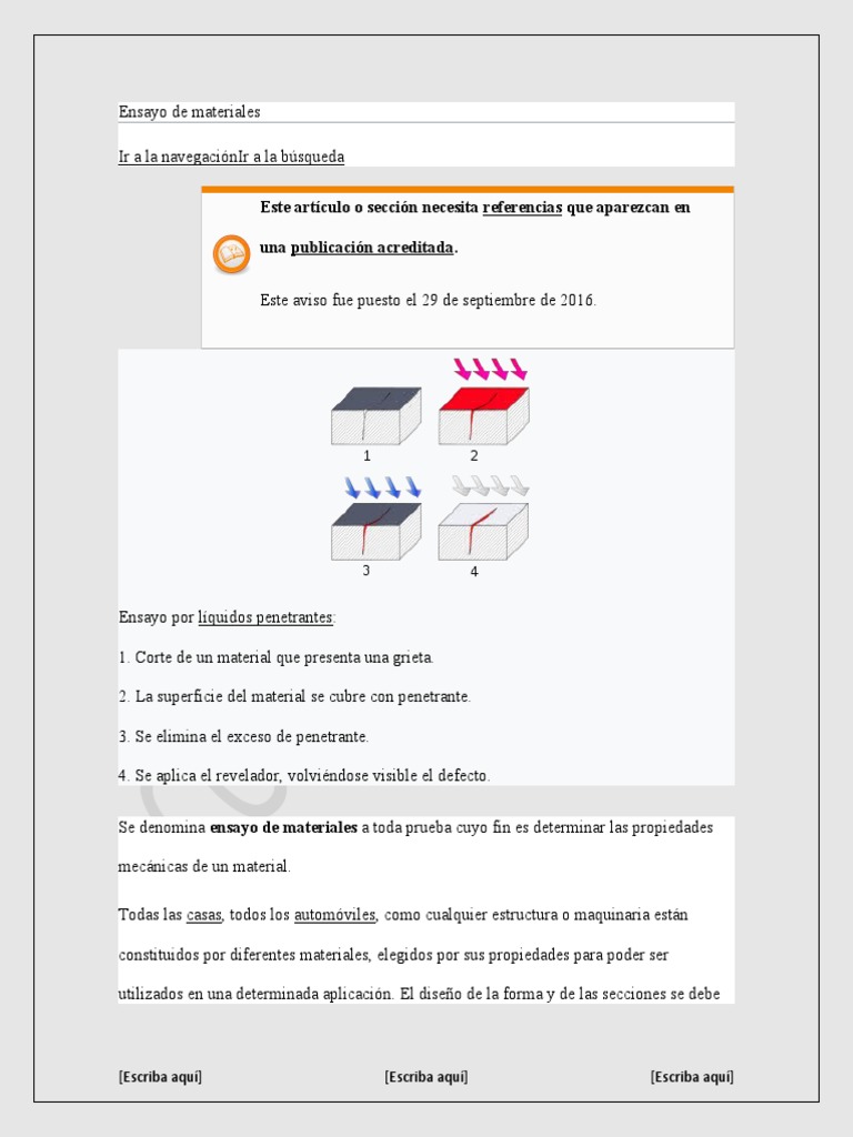 Ensayo de Materiales | PDF | Resistencia de materiales | Fatiga (material)