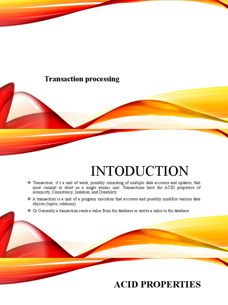 3b. Transaction Processing1 | PDF | Database Transaction | Acid