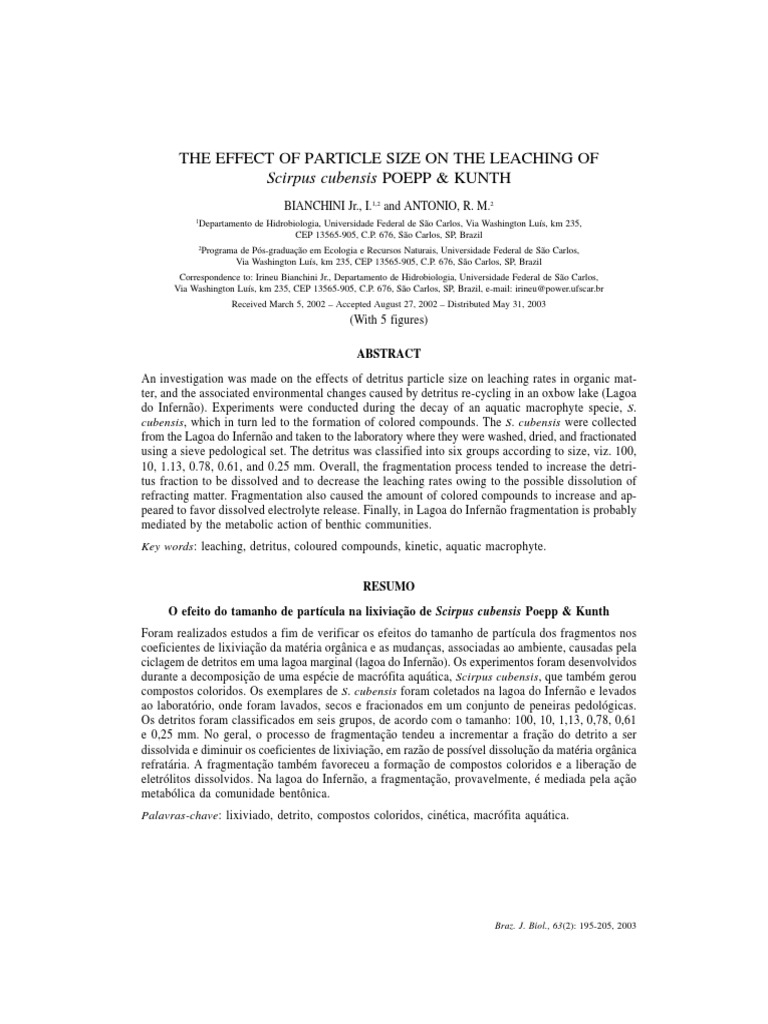 The Effect of Particle Size On The Leaching | PDF | Physical Sciences ...