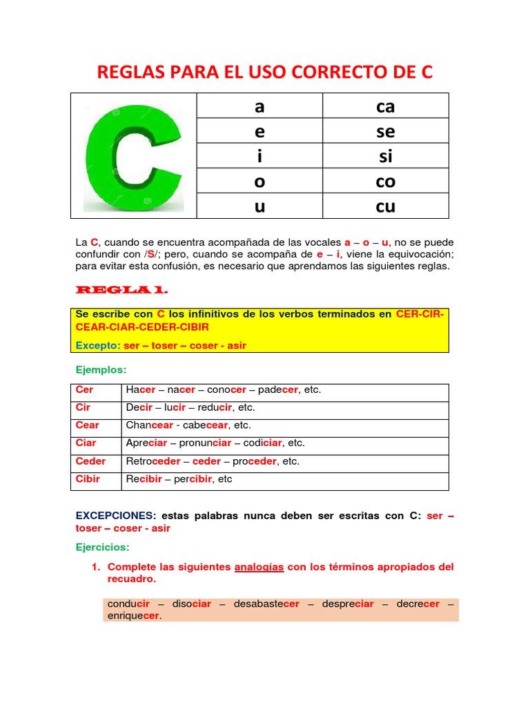 Reglas - Uso de C | PDF