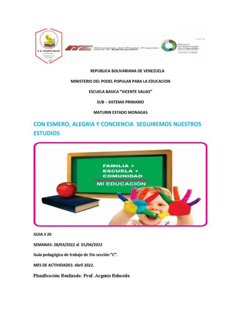 REPUBLICA BOLIVARIANA Guia # 20 | PDF | Agricultura