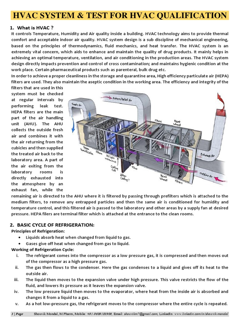 Hvac System & Test For Hvac Qualification | Download Free PDF | Air ...