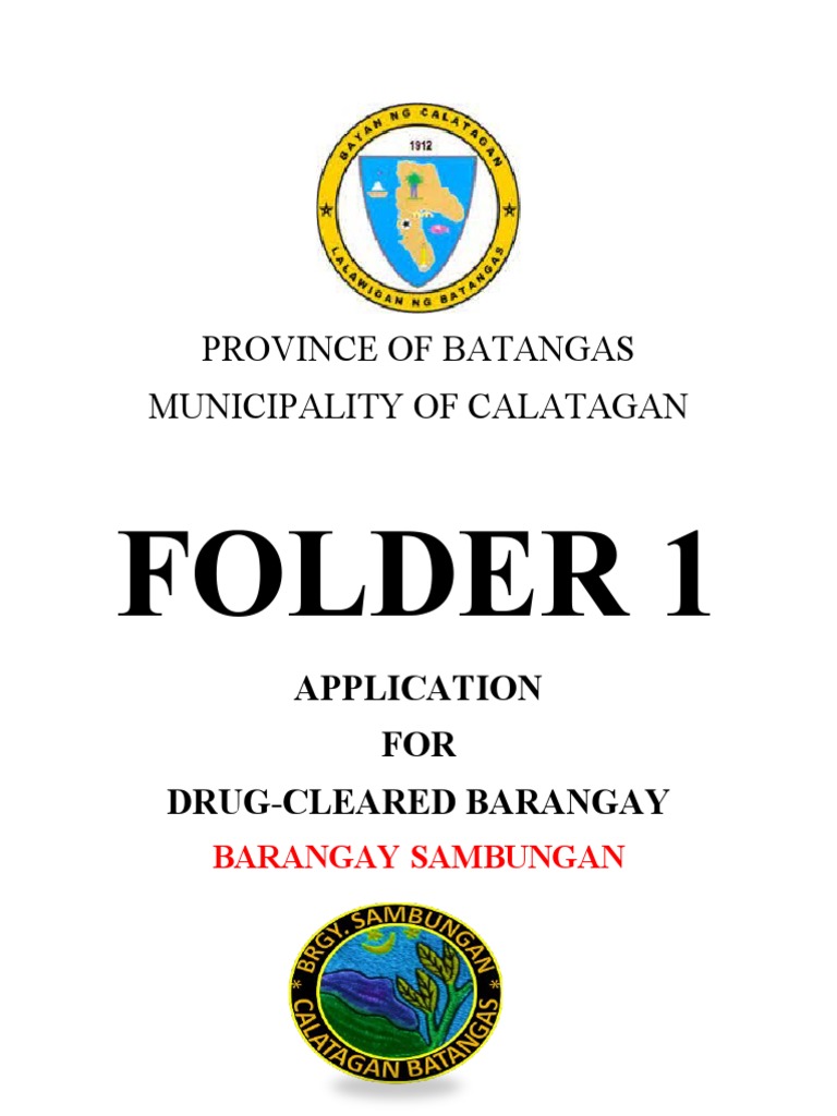Folder 1 Barangay Sambungan Application For Drug Cleared Brgy.2022 ...