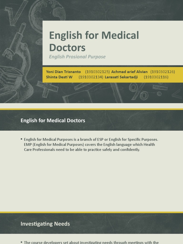 English For Medical Doctors | PDF | Medicine | International Student