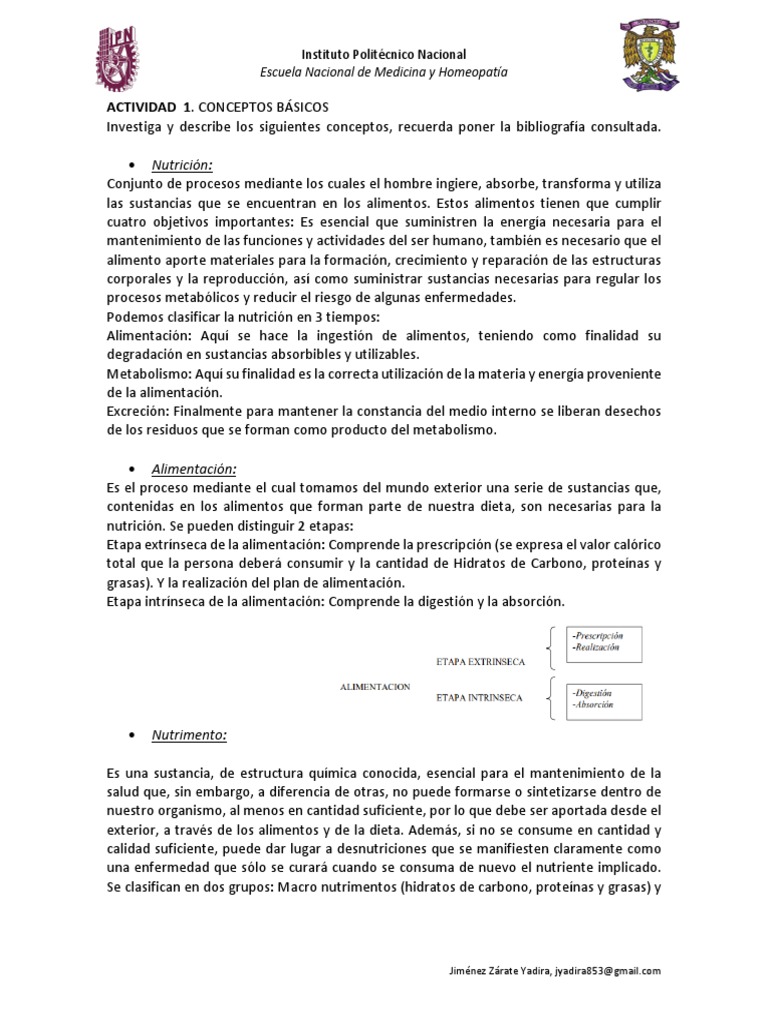 Conceptos Básicos Nutriologia | PDF | Nutrición | Dieta y nutrición