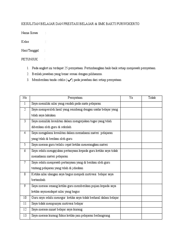 Kesulitan Belajar Dan Prestasi Belajar Ninik | PDF | Karier ...