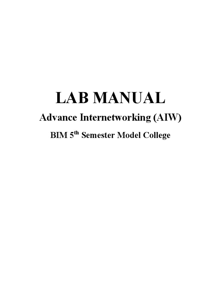 AIW Lab Report | PDF | Computer Network | Osi Model