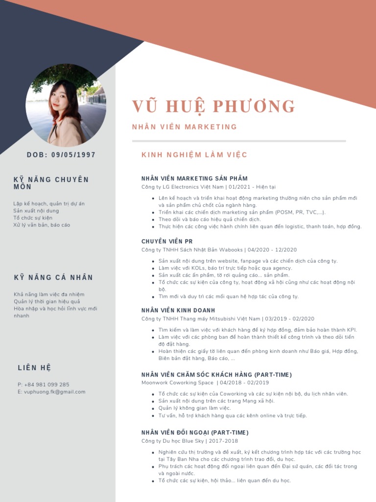 CV - Vu Phuong | PDF