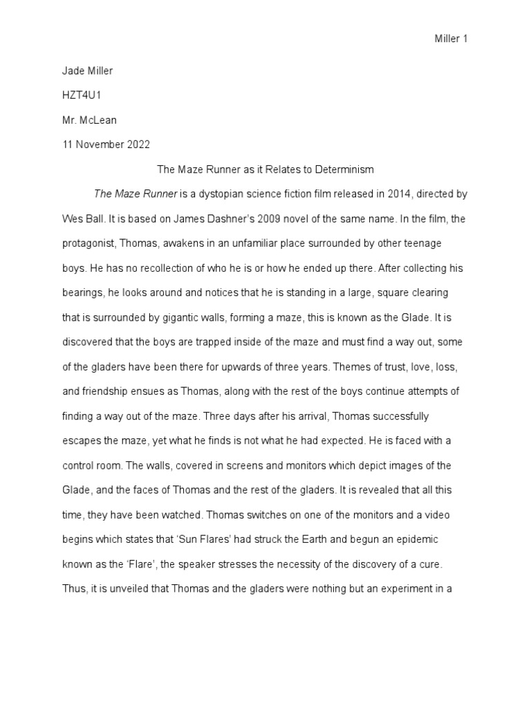 Metaphysics Movie Assignment | PDF | Free Will | Determinism Metaphysics Movie Assignment | PDF | Free Will | Determinism