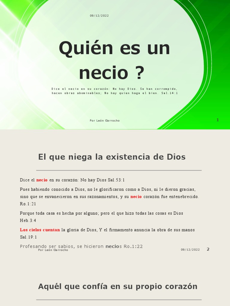 Quien Es Un Necio | Descargar gratis PDF | Creencia religiosa y doctrina