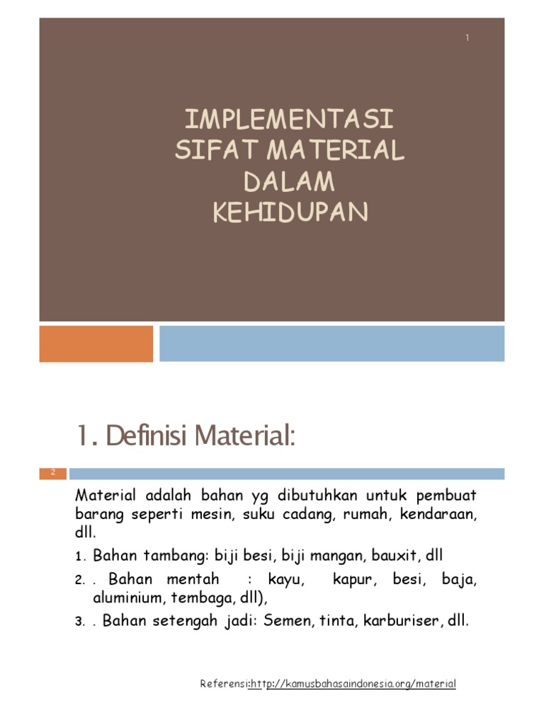 Sifat Material Dalam Kehidupan | PDF