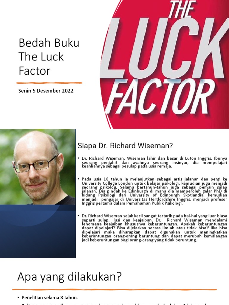 Bedah Buku The Luck Factor | PDF | Kesehatan Holistik