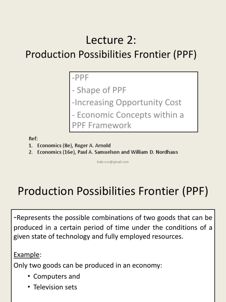 L-2_Microeconomics_PPF | PDF | Business | Economics