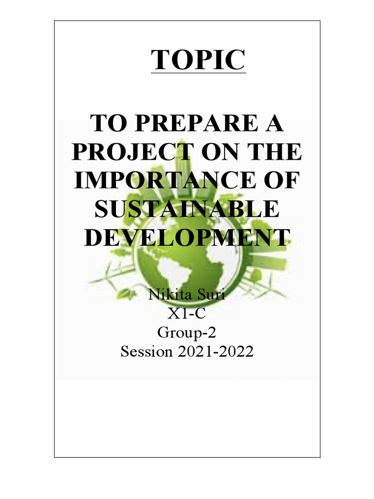 Sustainable Development Project Pdf Climate Change Renewable Energy
