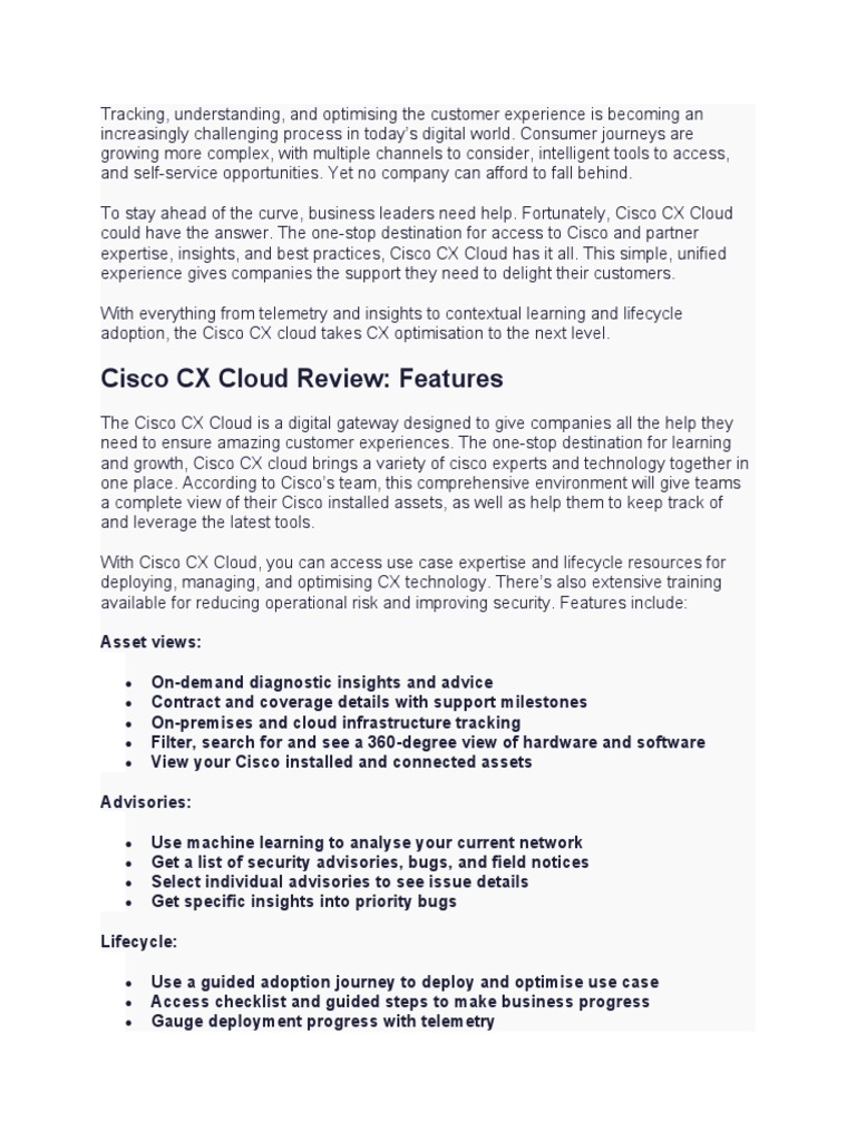 Cisco CX | PDF