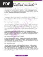 Class 8 History Chapter 2 Notes - From Trade To Territory Free PDF | PDF