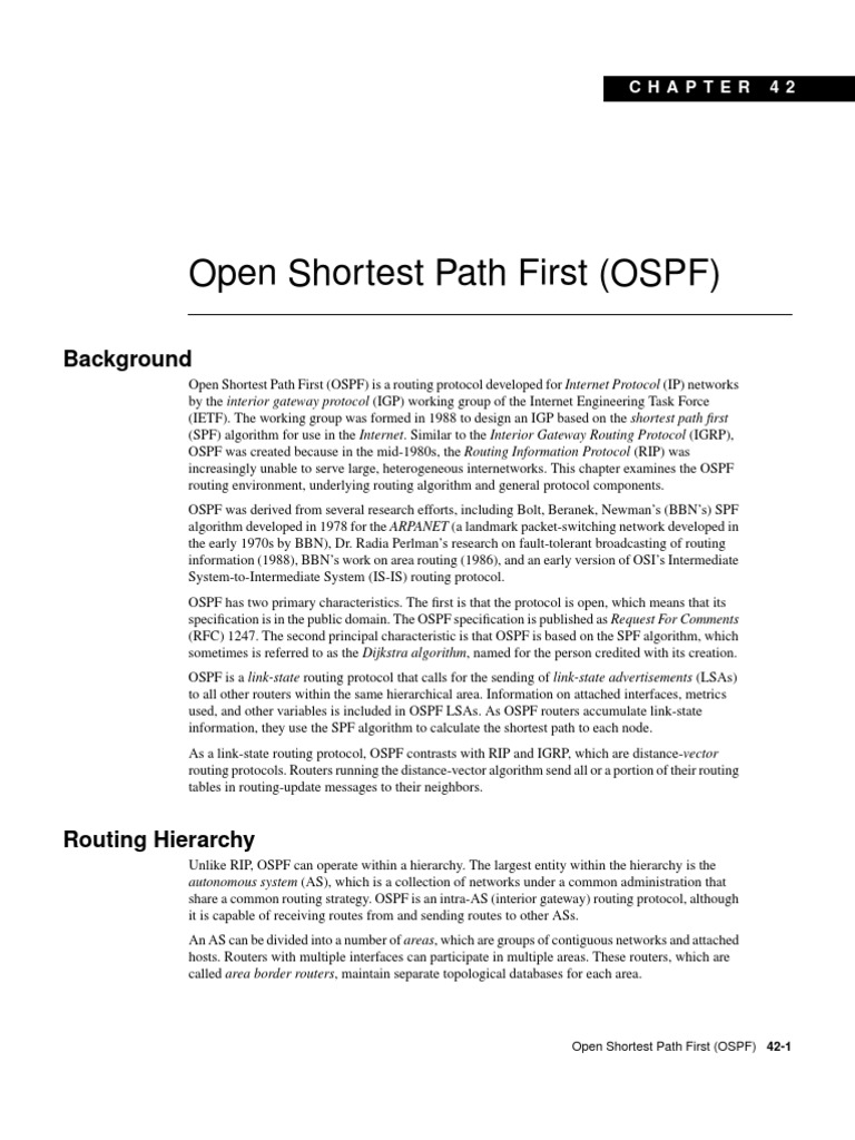 Open Shortest Path First | PDF | Routing | Router (Computing)