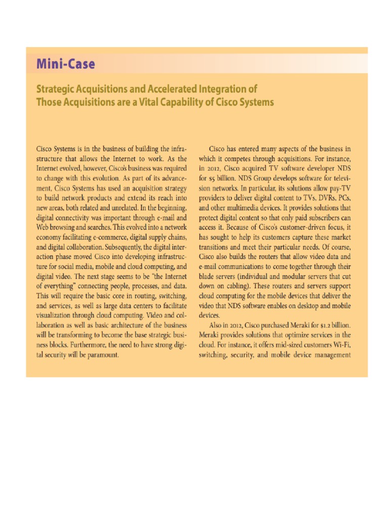 CASE 9. Merger and Acquisition Strategies | PDF