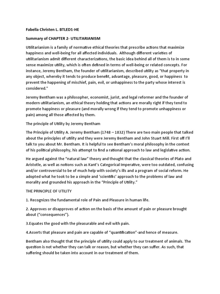 Understanding Utilitarianism Principles | PDF | Utilitarianism | John ...