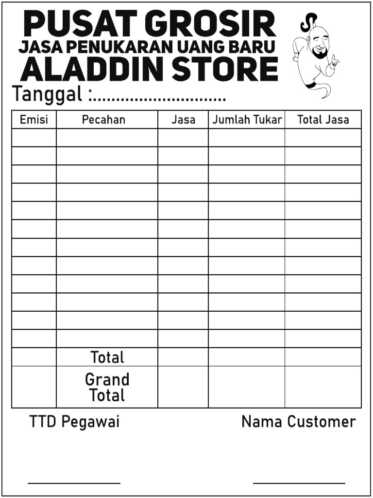 Cetak Nota 1 Rim 2 Play | PDF