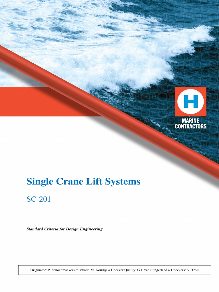 SC-201 - Single Crane Lift Systems | PDF | Crane (Machine) | Elevator